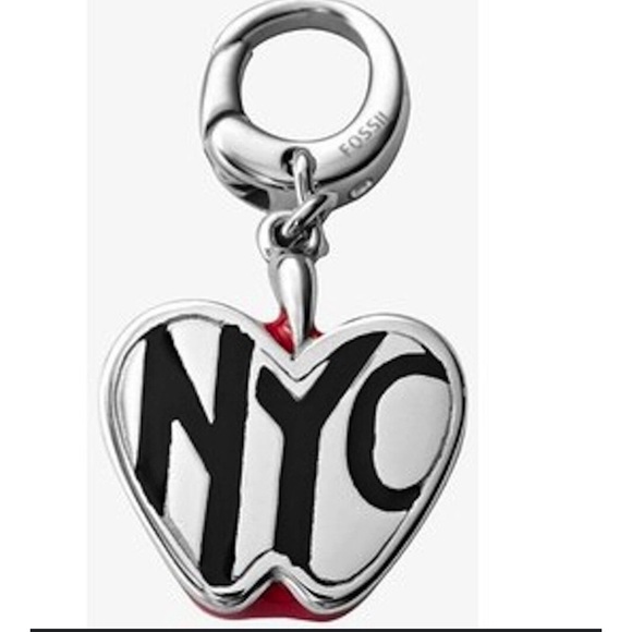 Fossil | Jewelry | Fossil Retired Nyc Red Half Apple Enamel Of ...